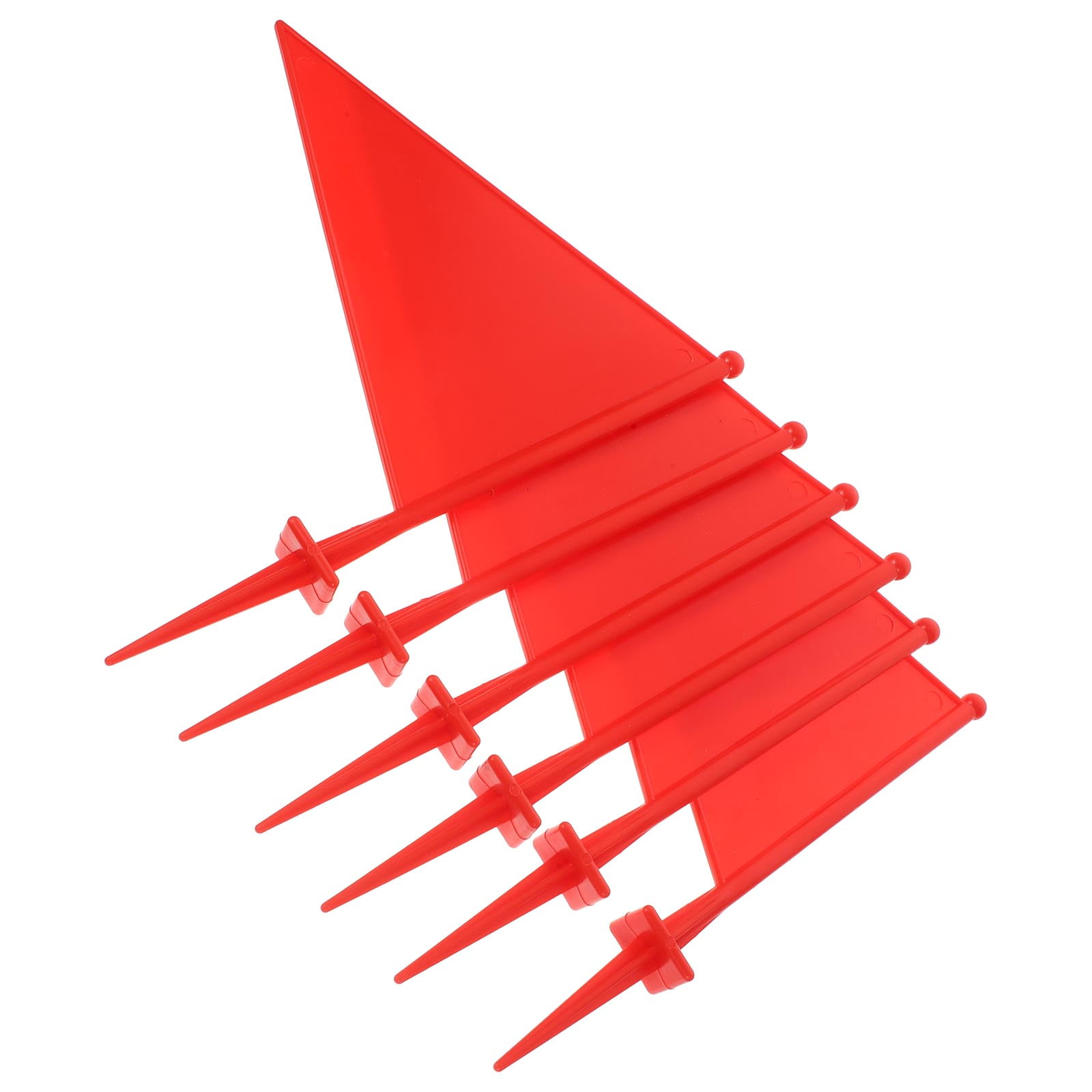 Worgeous 6Pcs Lawn Marking Flags Plastic Marking Flags Garden Mark ...