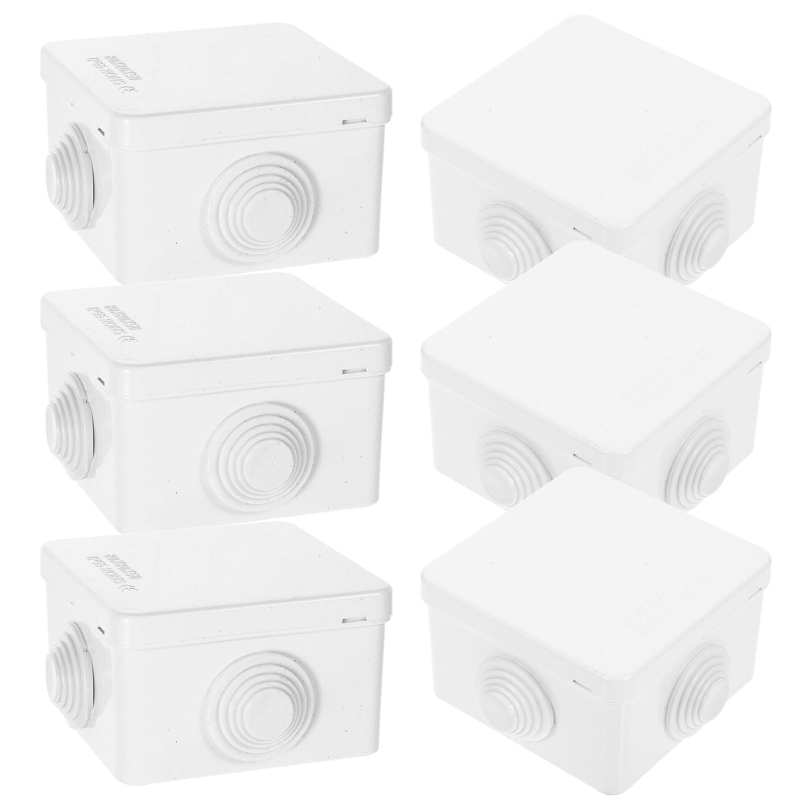 Worgeous 6Pcs Outdoor Electrical Junction Box Waterproof Project Box ...