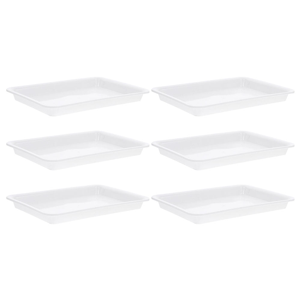 Worgeous 6Pcs Rectangular Flowerpot Water Tray Rectangular Plant Saucer ...