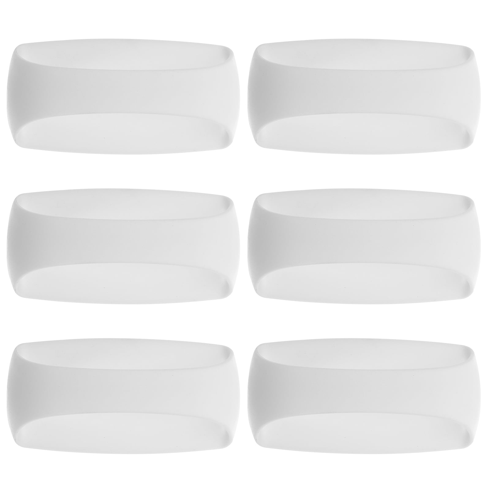 Worgeous 6Pcs Simple Solid Color Style White ABS Adhesive Handle for ...