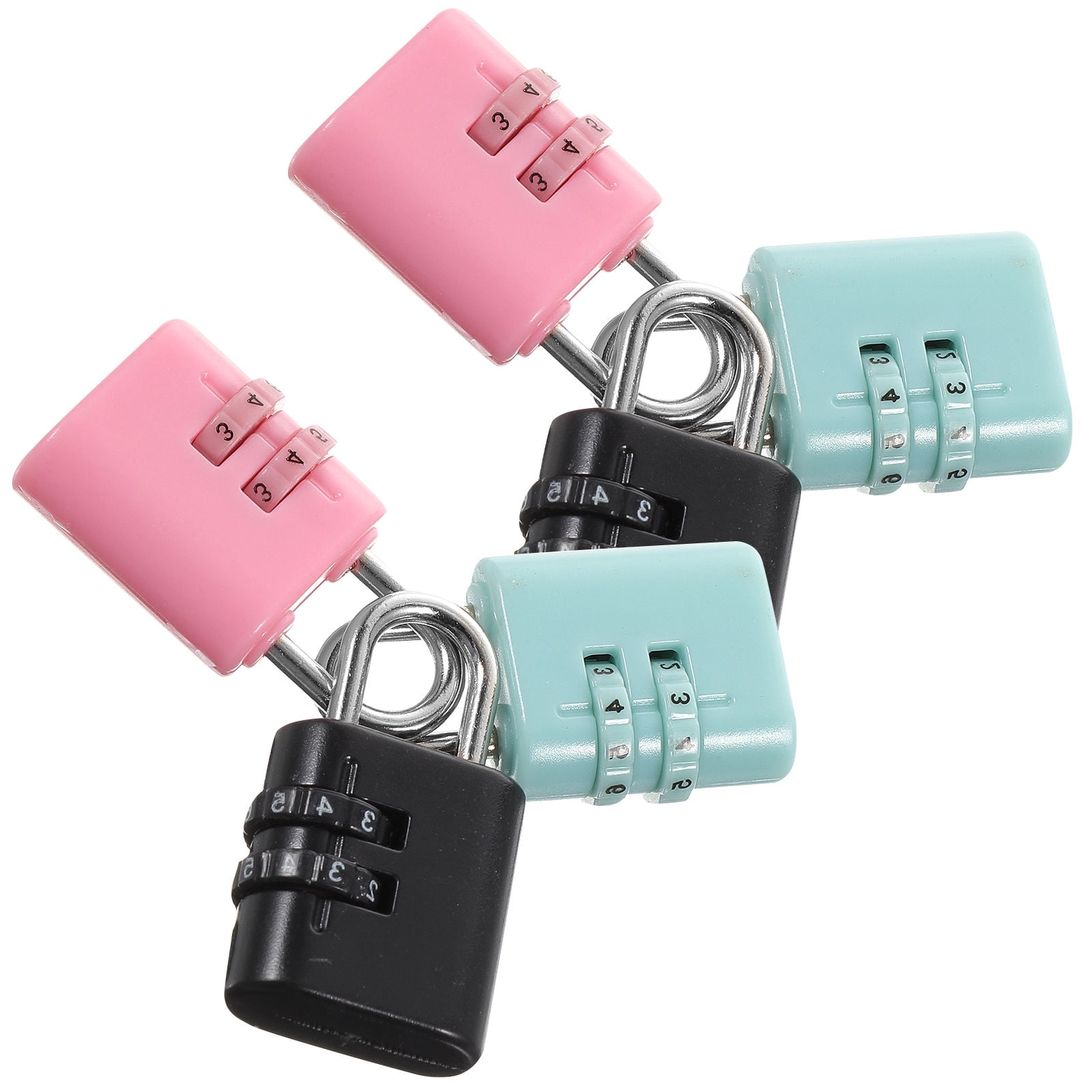Worgeous Keyless Combination Lock Assorted Color Plastic 6Pcs for ...