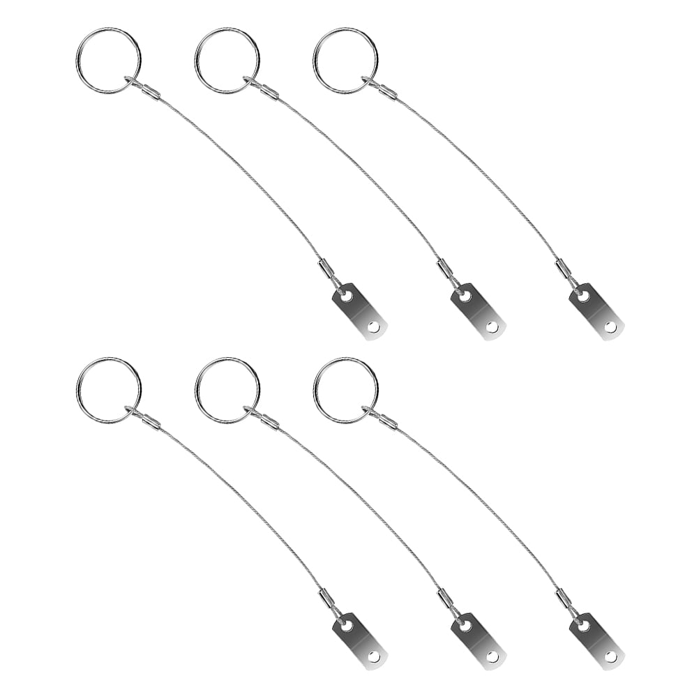 Worgeous 6Pcs Stainless Steel Cable with Loops Wire Rope Lanyard Lock ...