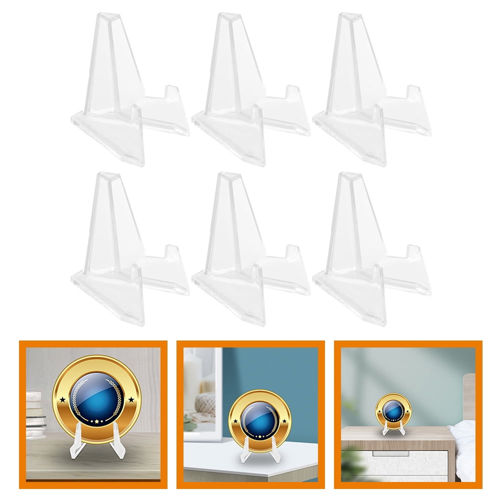 Worgeous Badge Display Stand Acrylic Transparent 6Pcs Storage Racks ...