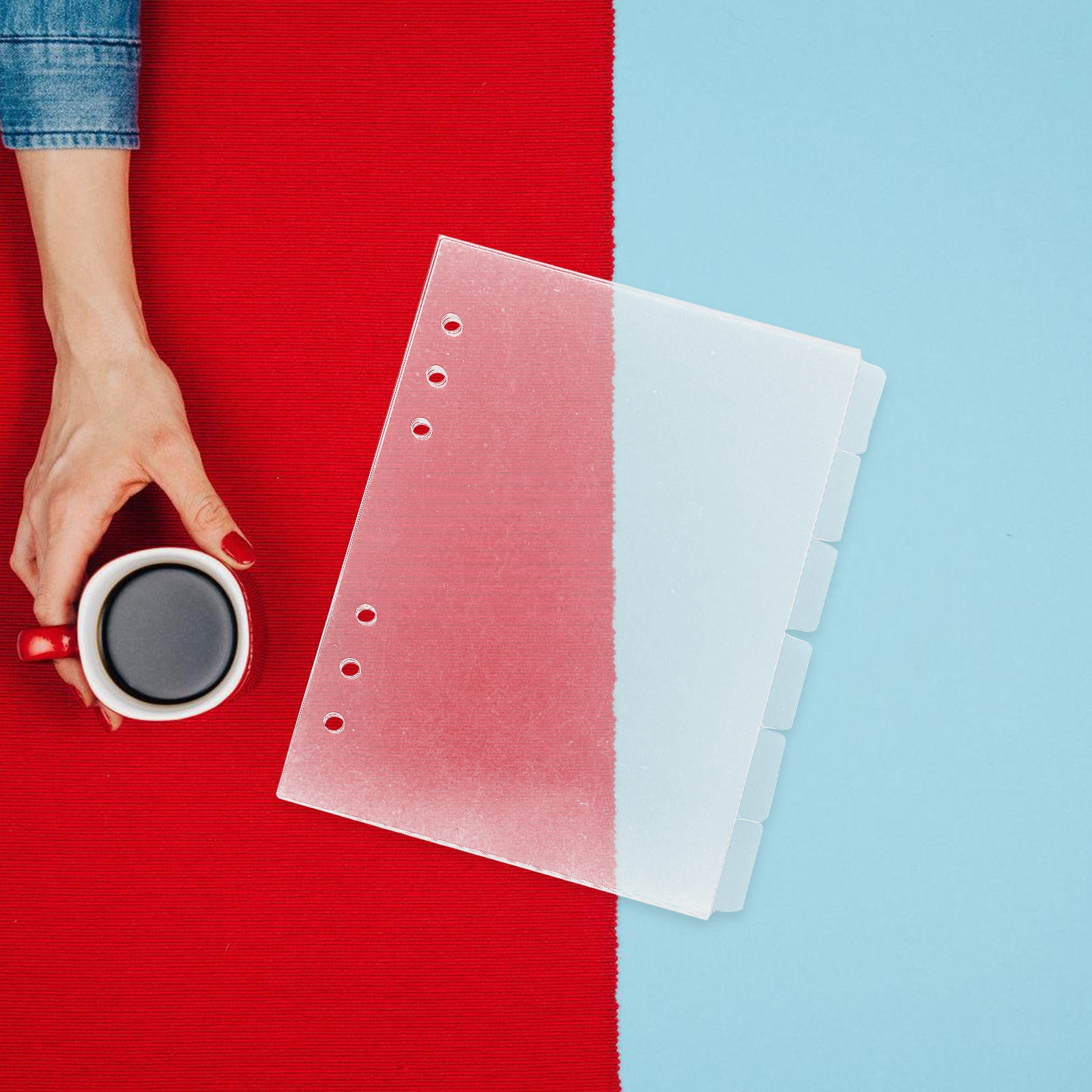 Worgeous 6pcs A5 Binder Dividers With Tabs Acrylic Index Dividers for 6 ...