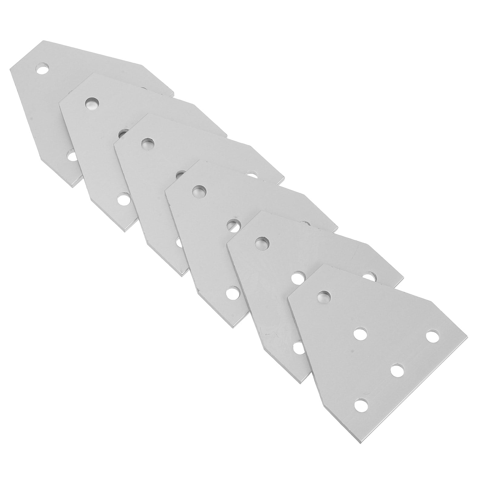Worgeous 6pcs Aluminum Extrusion Connector Brackets 5 Holes T Shape ...