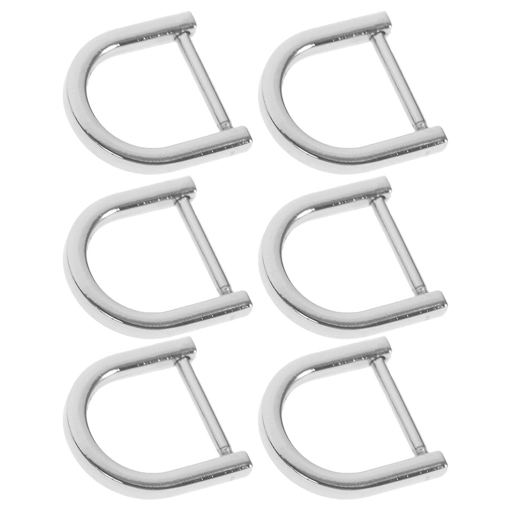 Worgeous 6pcs D-Rings with Closing Screw Shackle Small D-Rings Shackle ...