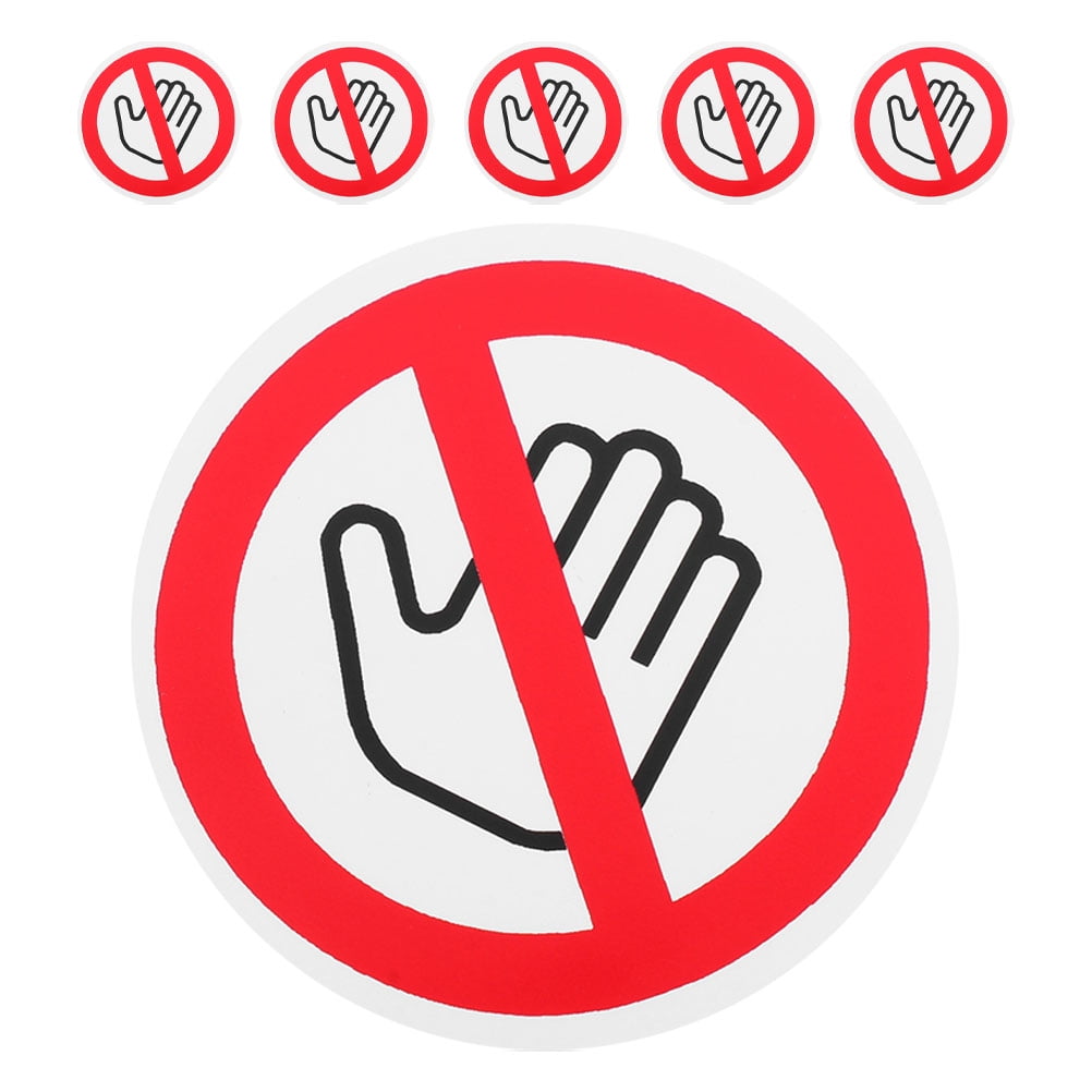 Worgeous 6pcs Do Not Touch Warning Stickers For Workplace Safety ...