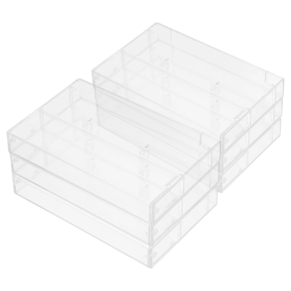 Worgeous 6pcs High Cassette Tape Storage Box Plastic Audio Cassette ...