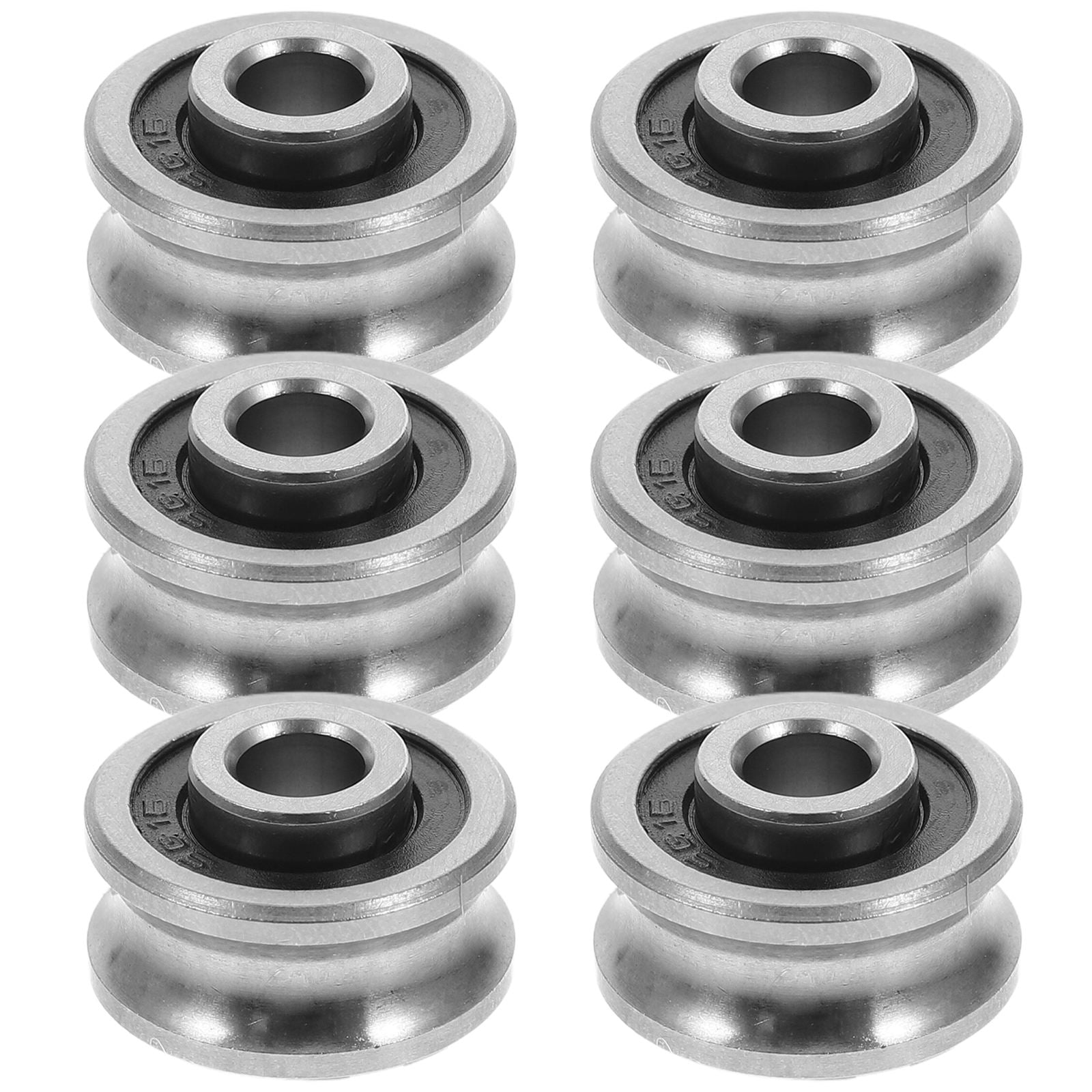 Worgeous 6pcs Metal Bearing Pulley Wheels For 3d Printer And Embroidery Machines U Groove Track ...