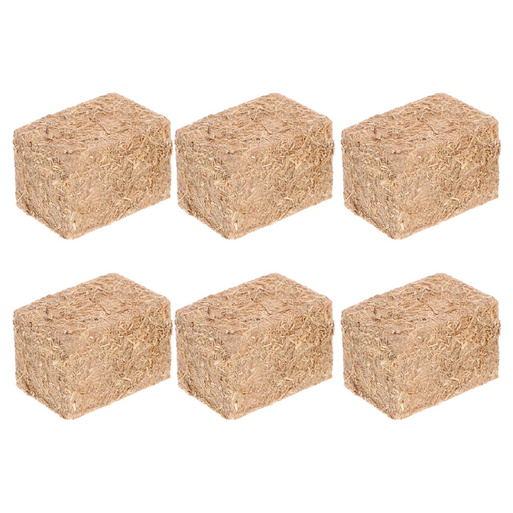 WHAMVOX Khaki Miniature Haybales Farm Scene Props for DIY Dollhouses ...