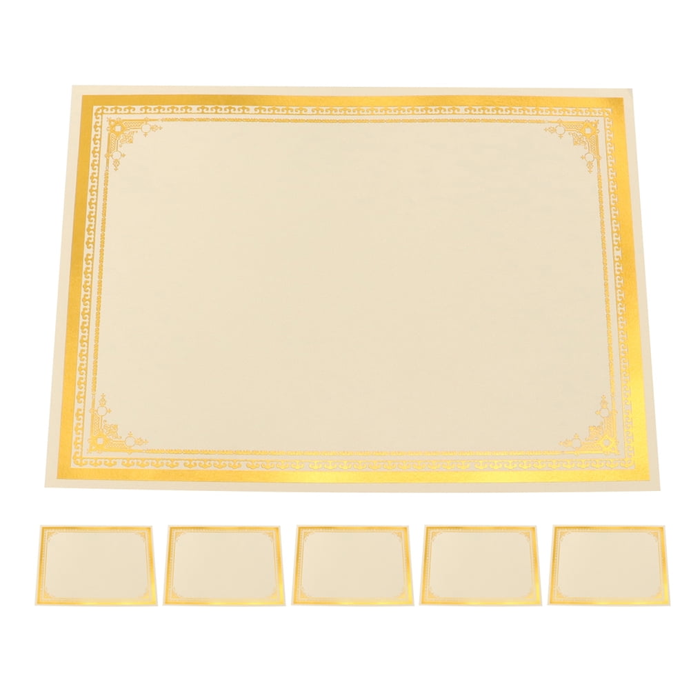 Worgeous 6pcs Printable Blank Certificate Paper with Gold Foil Border ...