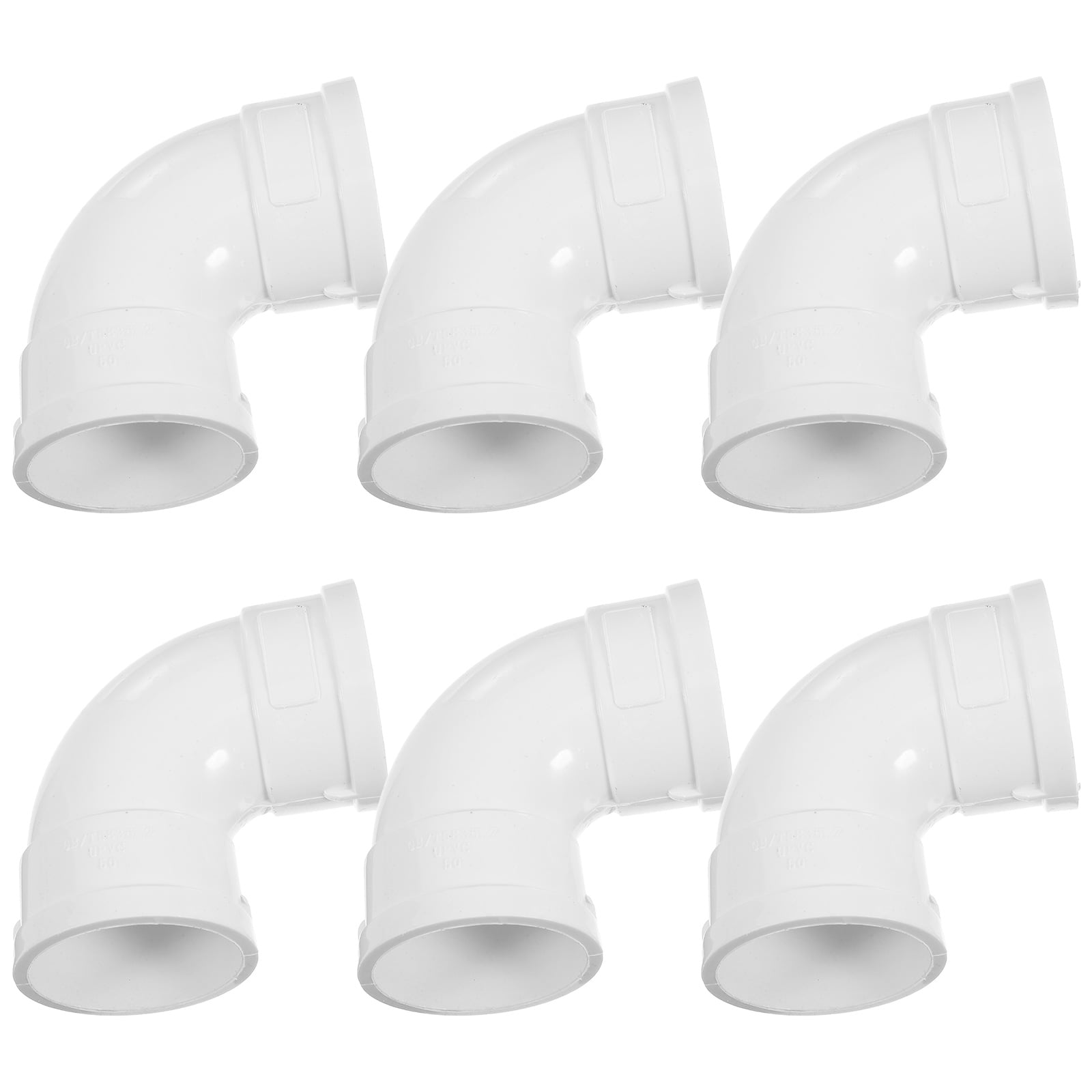 Worgeous 6pcs Pvc Drainage Pipe Fitting Pvc Pipe Joint Right Angle Pipe ...