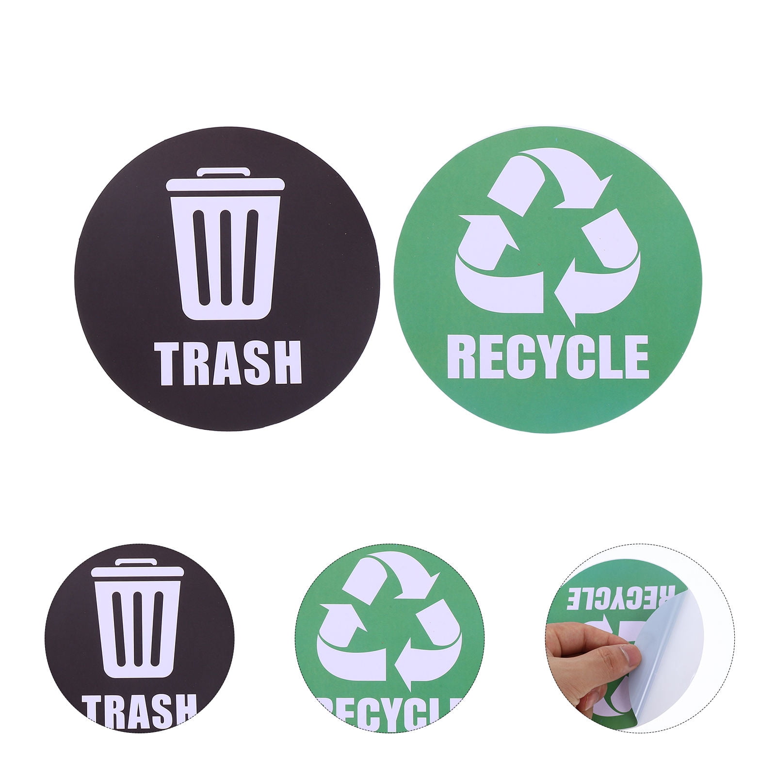 COSMOBETTY Waste Classification Stickers PVC 6Pcs 5In - Walmart.com