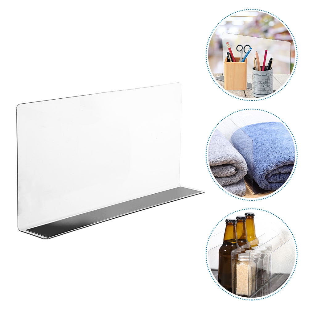 Worgeous 6pcs Shelf Dividers Transparent Shelf Divider Store Goods ...
