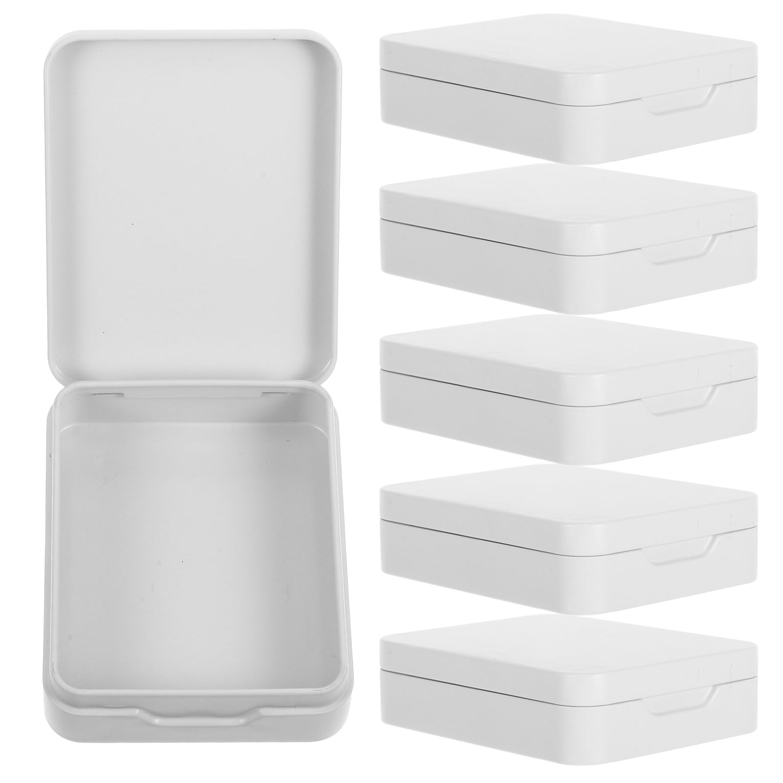 Worgeous 6pcs Small Metal Tin Box with Lid for Candy Storage Trinket ...