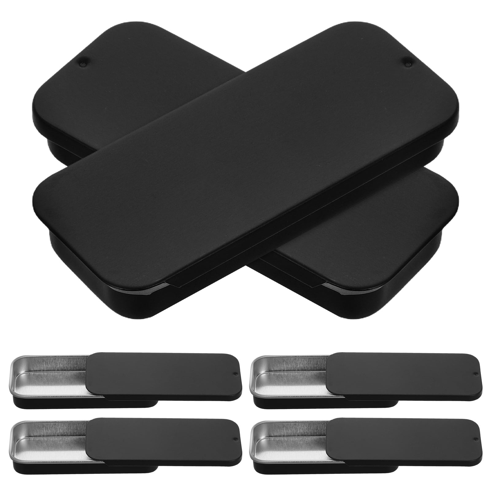 Worgeous 6pcs Small Rectangular Sliding Lid Tin Box Iron Packaging Box ...