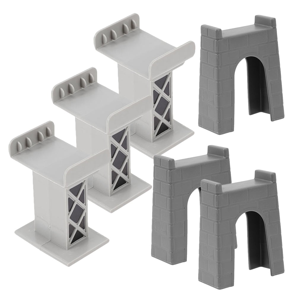 Worgeous 6pcs Train Track Riser and Track Pieces for Train Bridge Pier ...