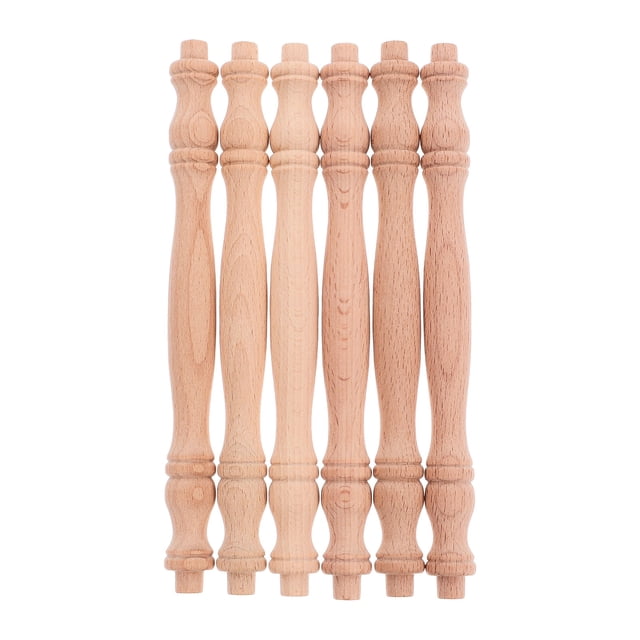 Worgeous 6pcs Wood Baluster Spindles Wood Spindles Unpainted Unfinished ...