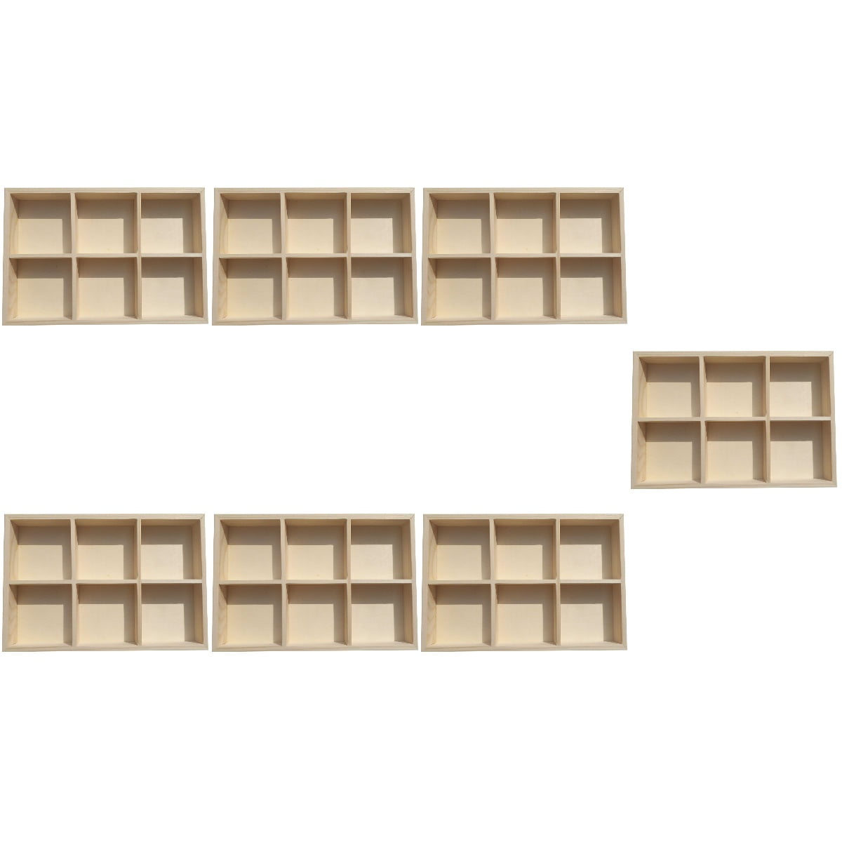 Worgeous 7 pcs Convenient Pigment Container Wooden Painting Stick ...