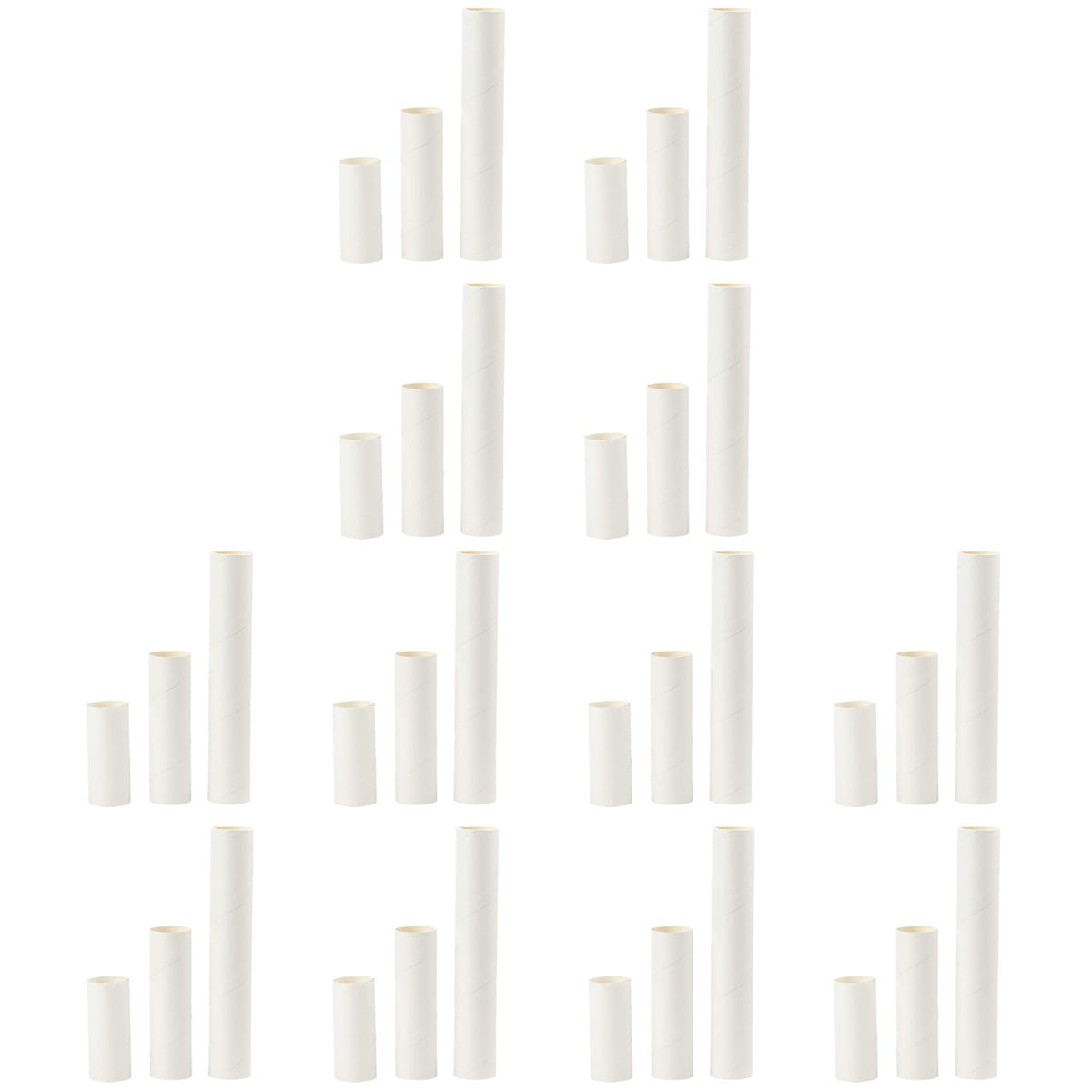 Worgeous 72 PCS Kraft Paper Tubes White Cardboard Tubes for DIY Art ...