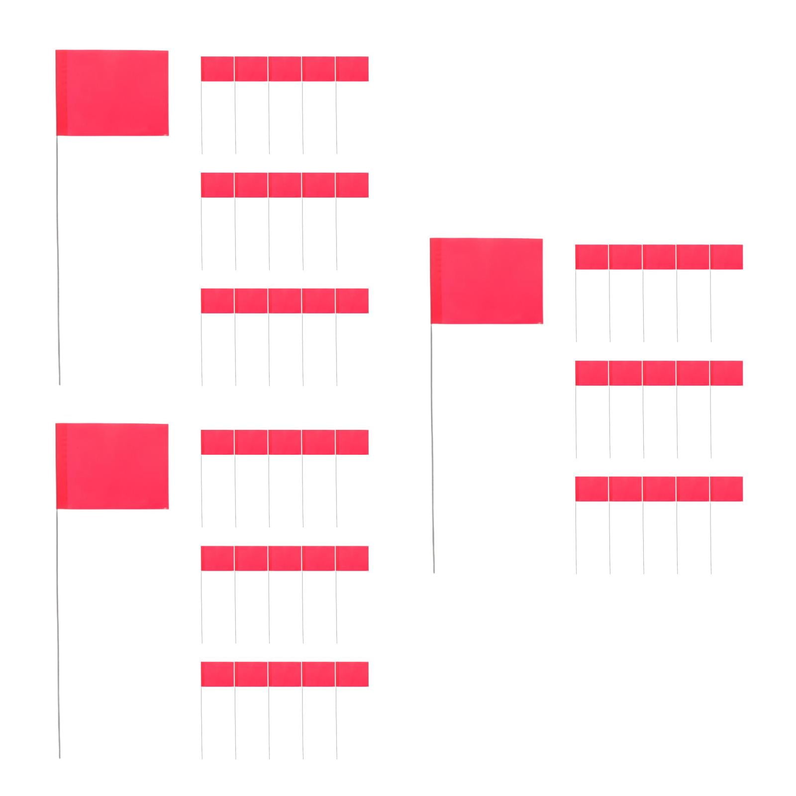 Worgeous 72 pcs Marking Flags with Stainless Steel Stakes for ...