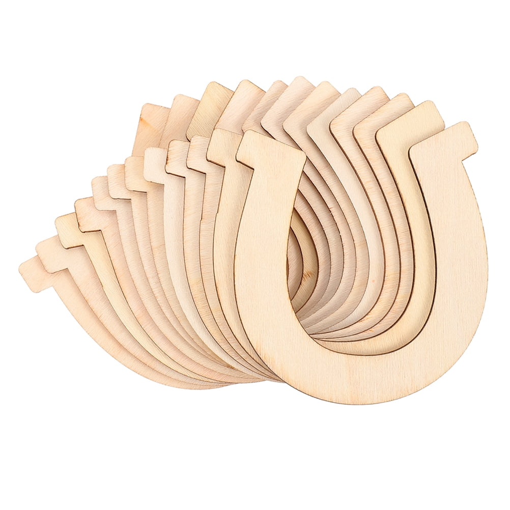 Luxshiny Wooden Cutouts Beige For And Festival Decoration 72Pcs 3.5X3 ...