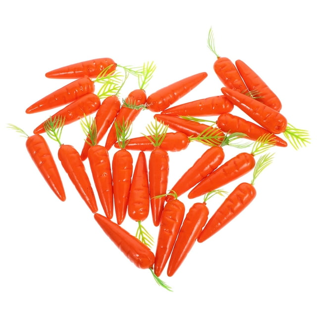 Worgeous 75 pcs Simulation Carrots Lifelike Fake Vegetable Carrot ...