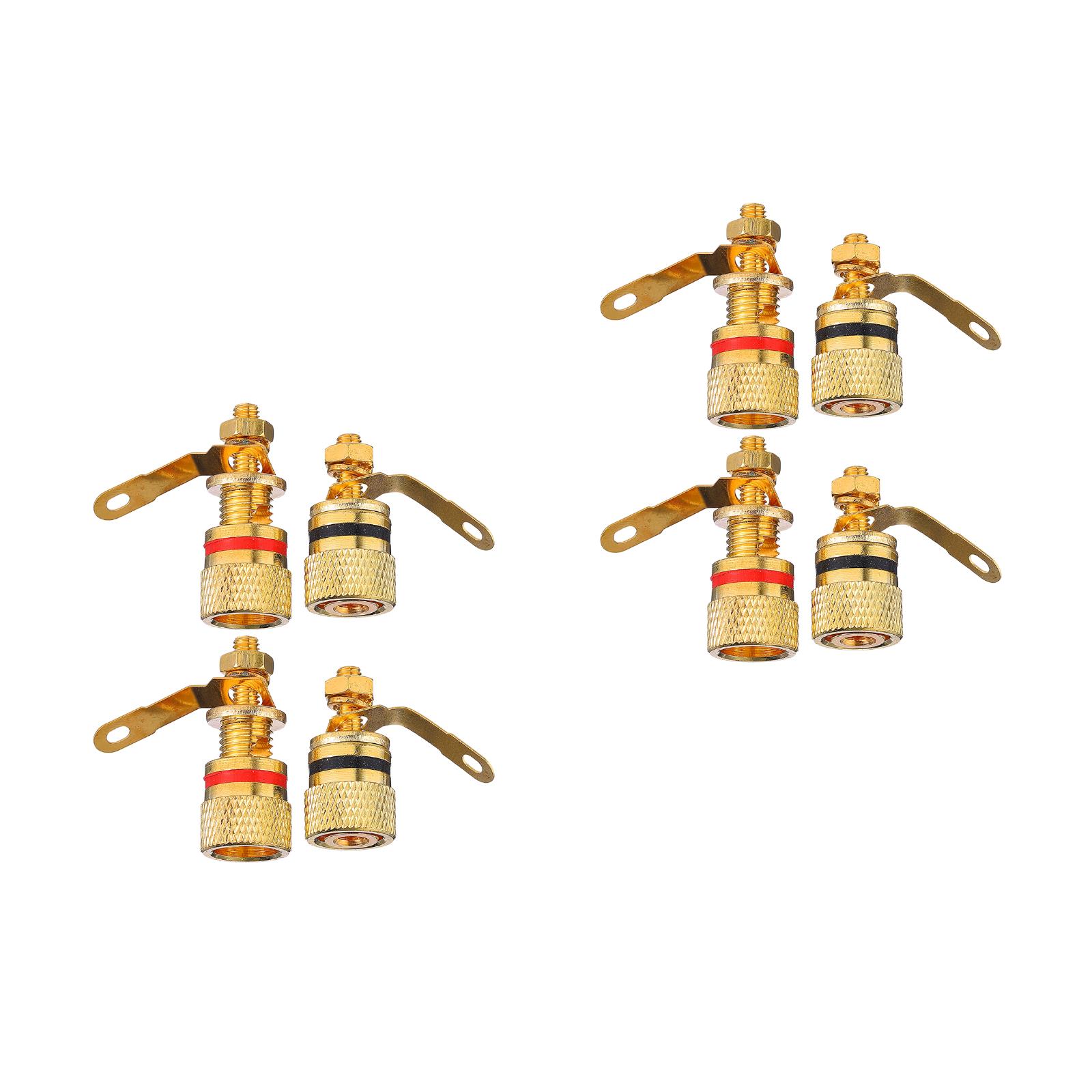 Worgeous 8 PCS Sound Equipment Connector Copper DIY Terminal Connector ...