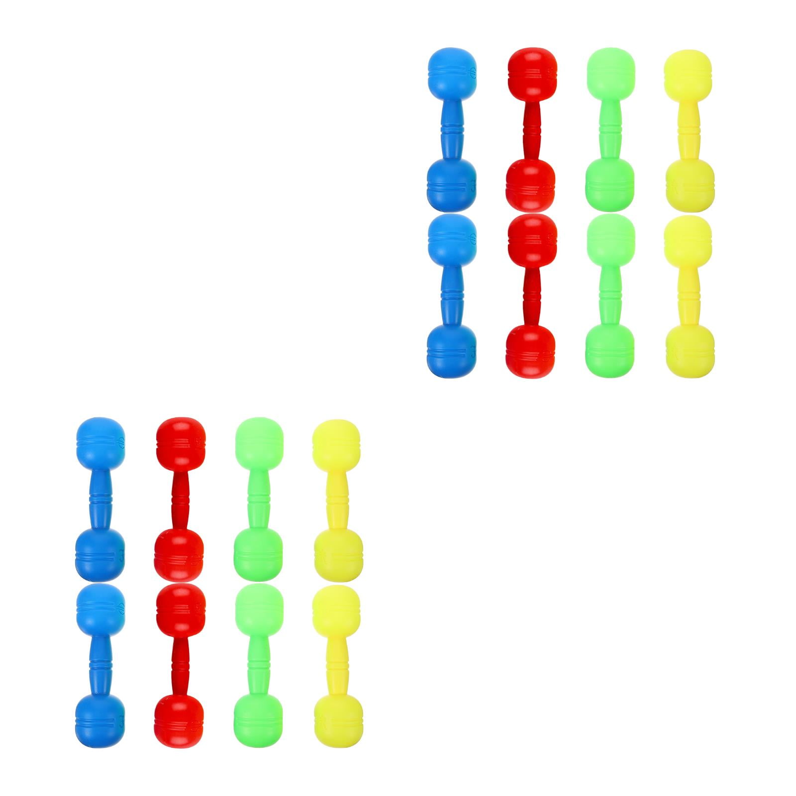 Worgeous 8 Pairs Kids Weight Set Plastic Workout Dumbbells Set Toddlers ...