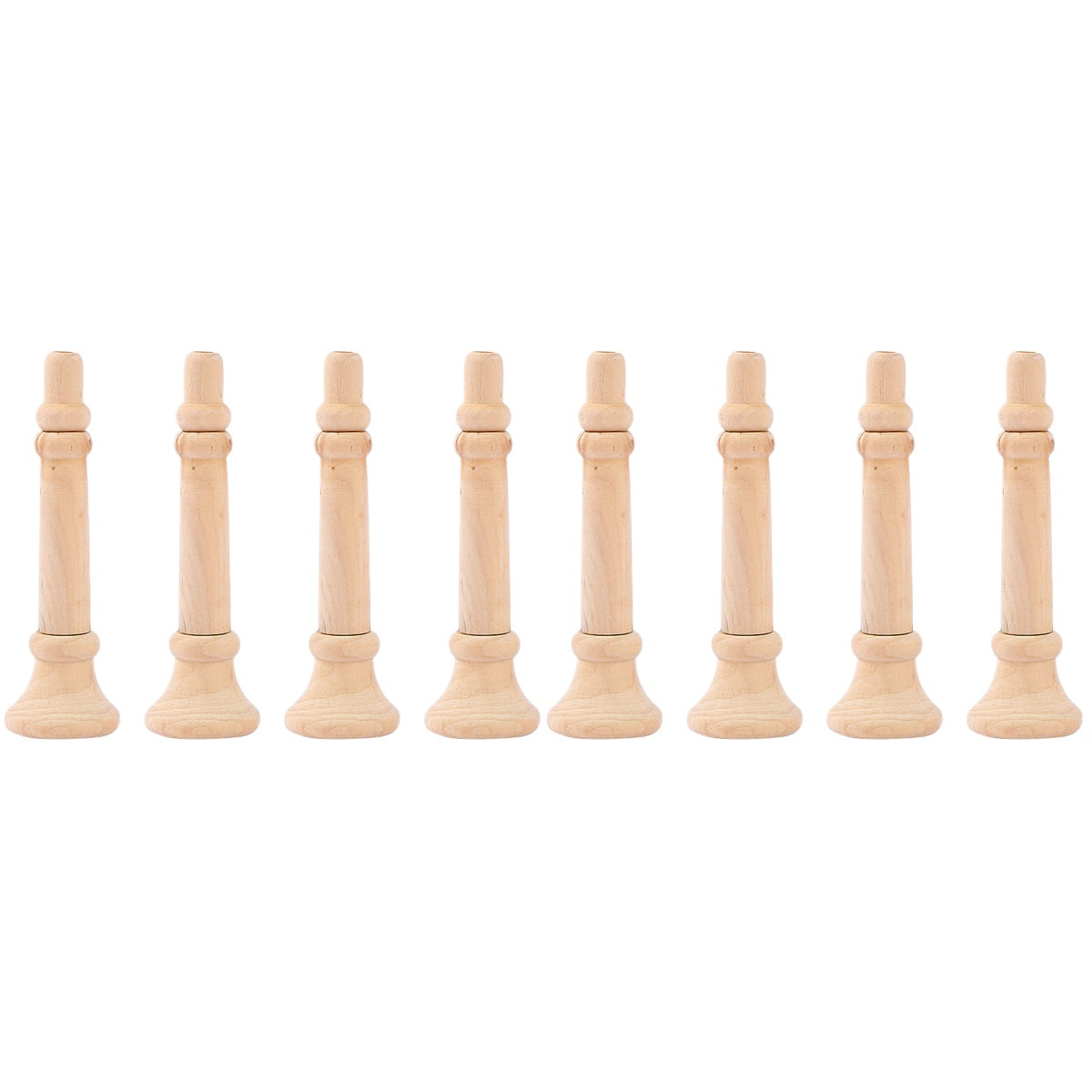Worgeous 8 Pcs DIY Wood Horns Hand Made Wooden Horn Toys Hand-painted ...
