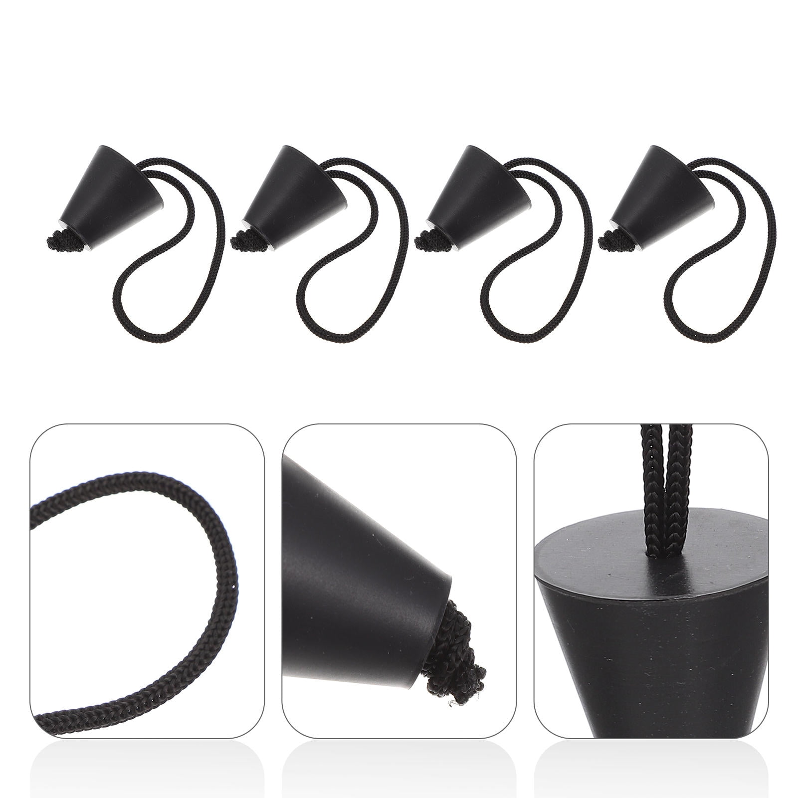 Worgeous 8 Pcs Drain Plug Scupper Plugs Explorer Covers Kayaks Black ...