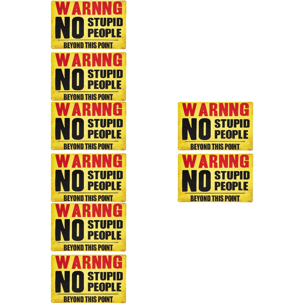 Worgeous 8 Pcs Iron Private Property Signs Iron Rustic Outdoor Backyard ...