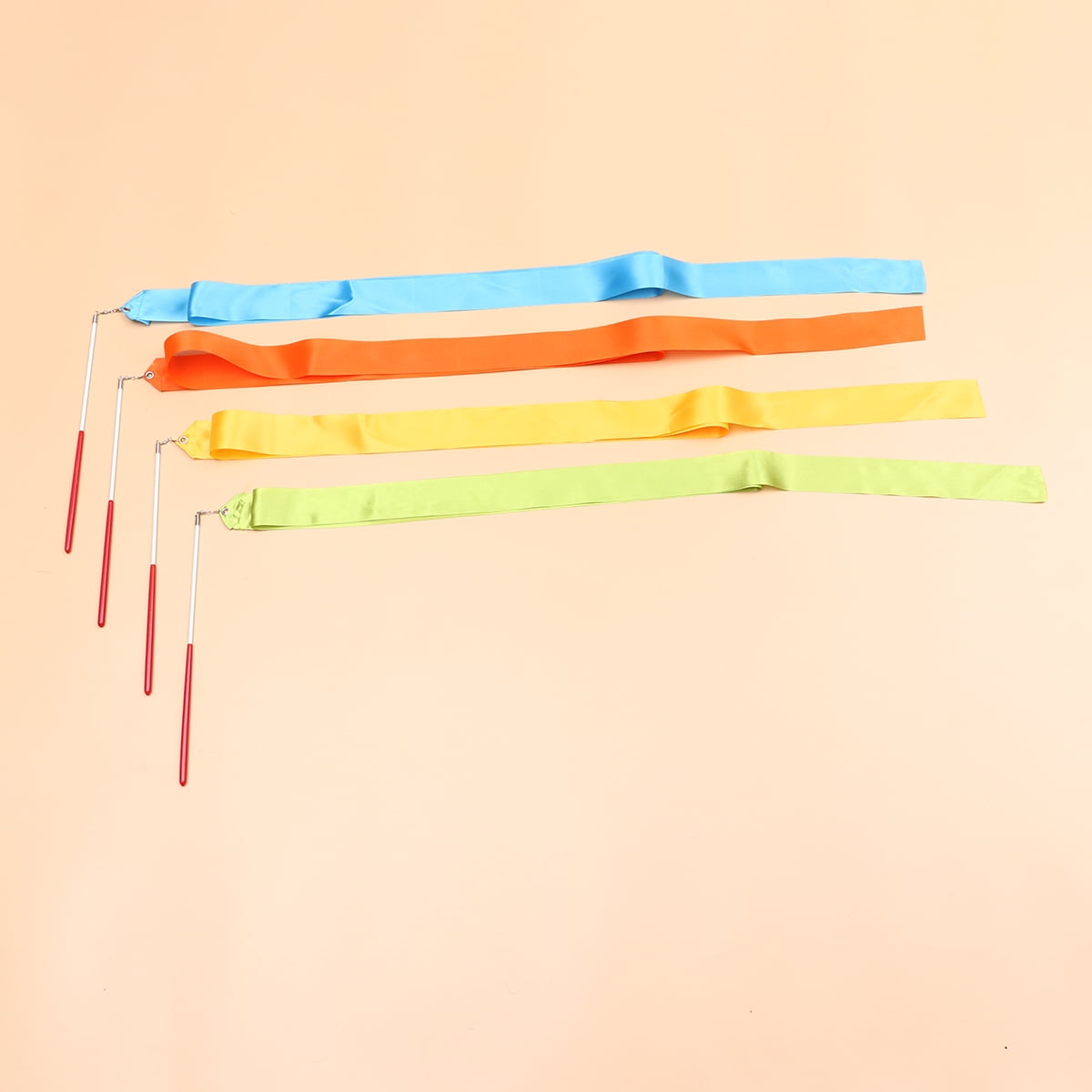 Worgeous 8 Pcs Rhythmic Gymnastics Ribbons Dance for Toddlers Orange ...