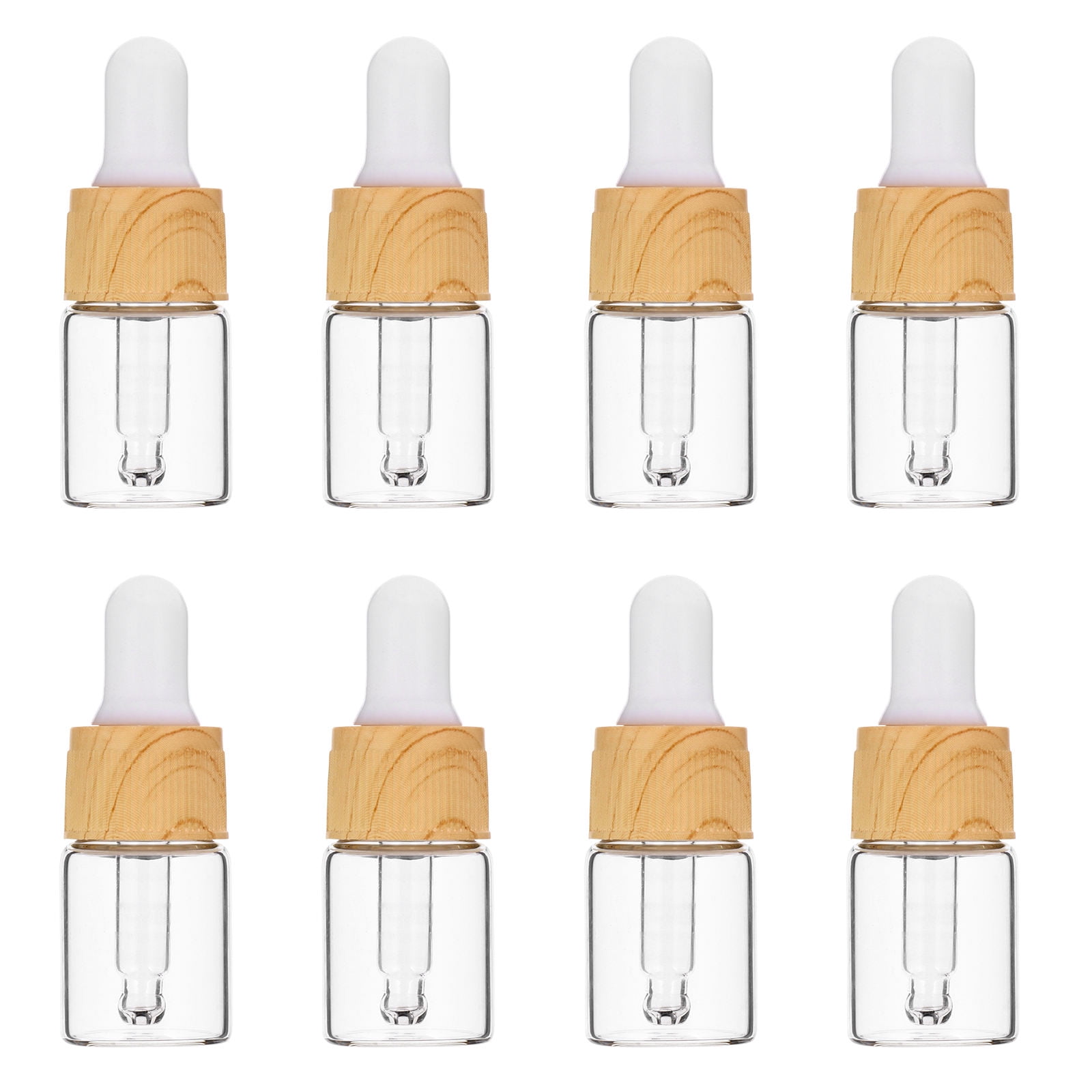 Worgeous 8 Pcs Wood Grain Dropper Bottle Refillable Empty Bottles for ...