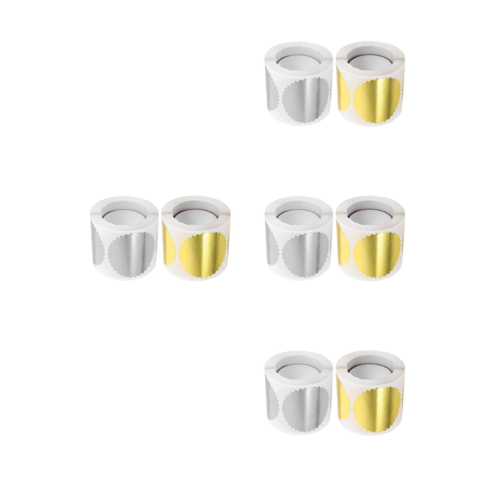 Worgeous 8 Rolls Embossed Gold Foil Stickers For Envelopes Notary Seal ...