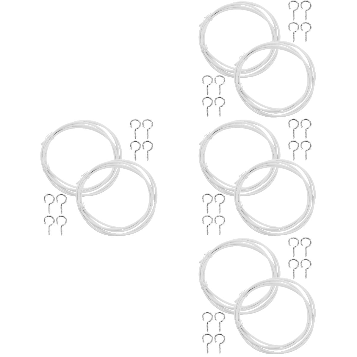 Worgeous 8 Sets Curtain Wire Plastic Coated Window Curtain Wire with ...