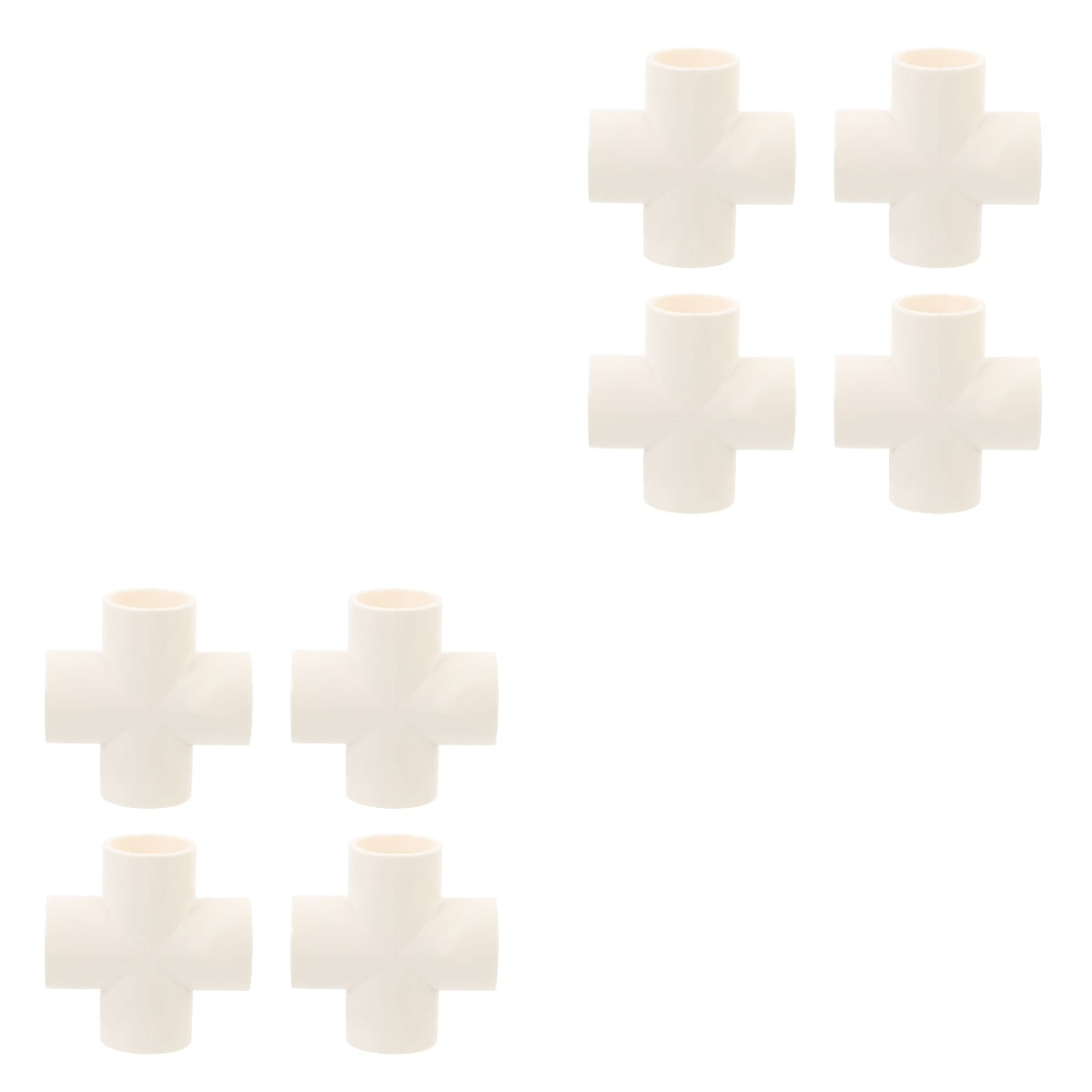 Worgeous 8 pcs 4-way Joint PVC Links Fitting Water Connector Water Hose ...