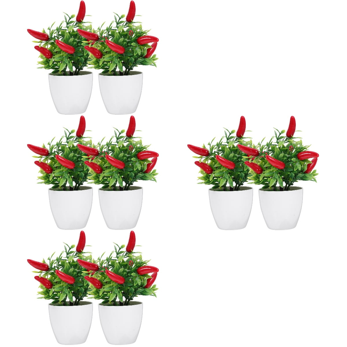 Worgeous 8 pcs Artificial Pepper Tree Fake Pepper Tree Bonsai Small ...