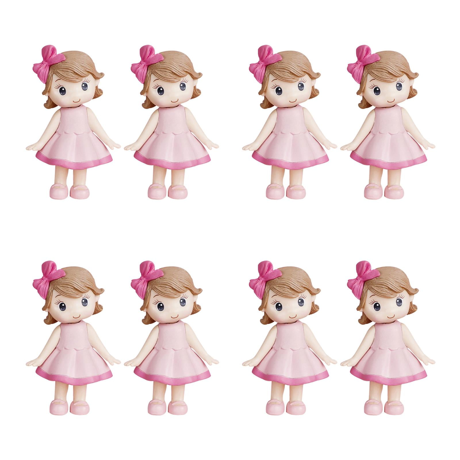 Worgeous 8 pcs Girl Cake Topper Girl Cake Ornaments Cute Girl Figurine ...