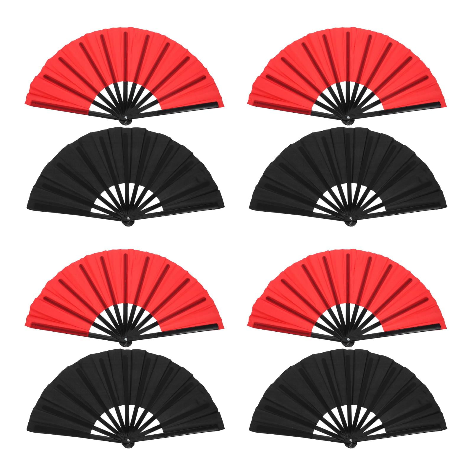 Worgeous 8 pcs Hand Fans Hand Held Foldable Fan Chinese Hand Fan Tai ...