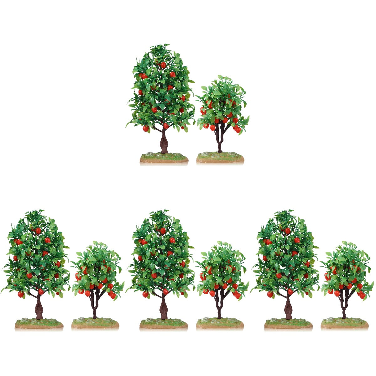 Worgeous 8 pcs Mini Apple Trees Artificial Trees Small Tree Models ...