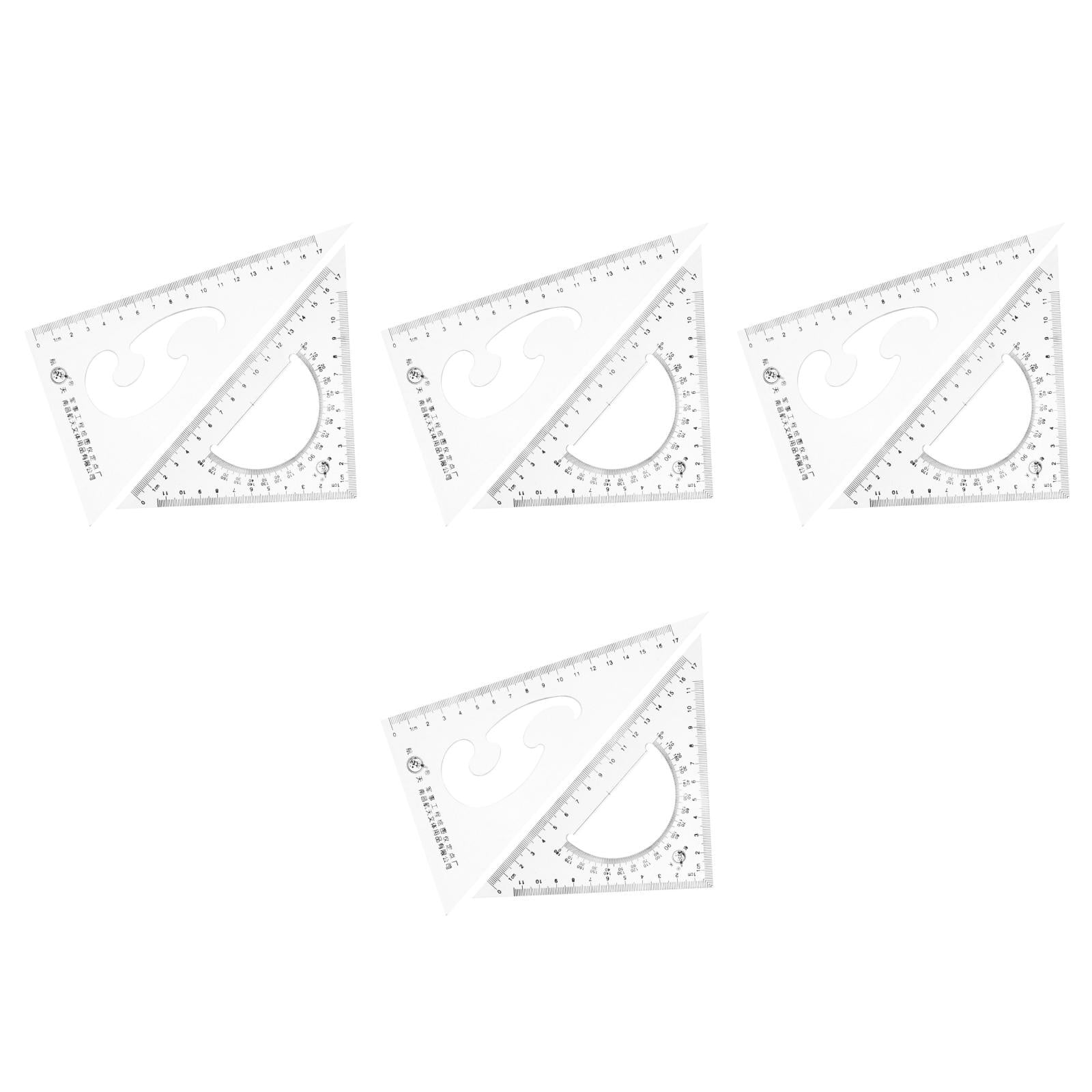 Worgeous 8 pcs Multifunctional Triangle Ruler Set For Students Drafting Drawing And Measuring ...