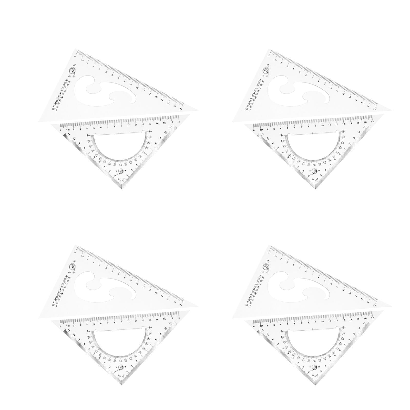 Worgeous 8 pcs Multifunctional Triangle Ruler Set For Students Drafting ...