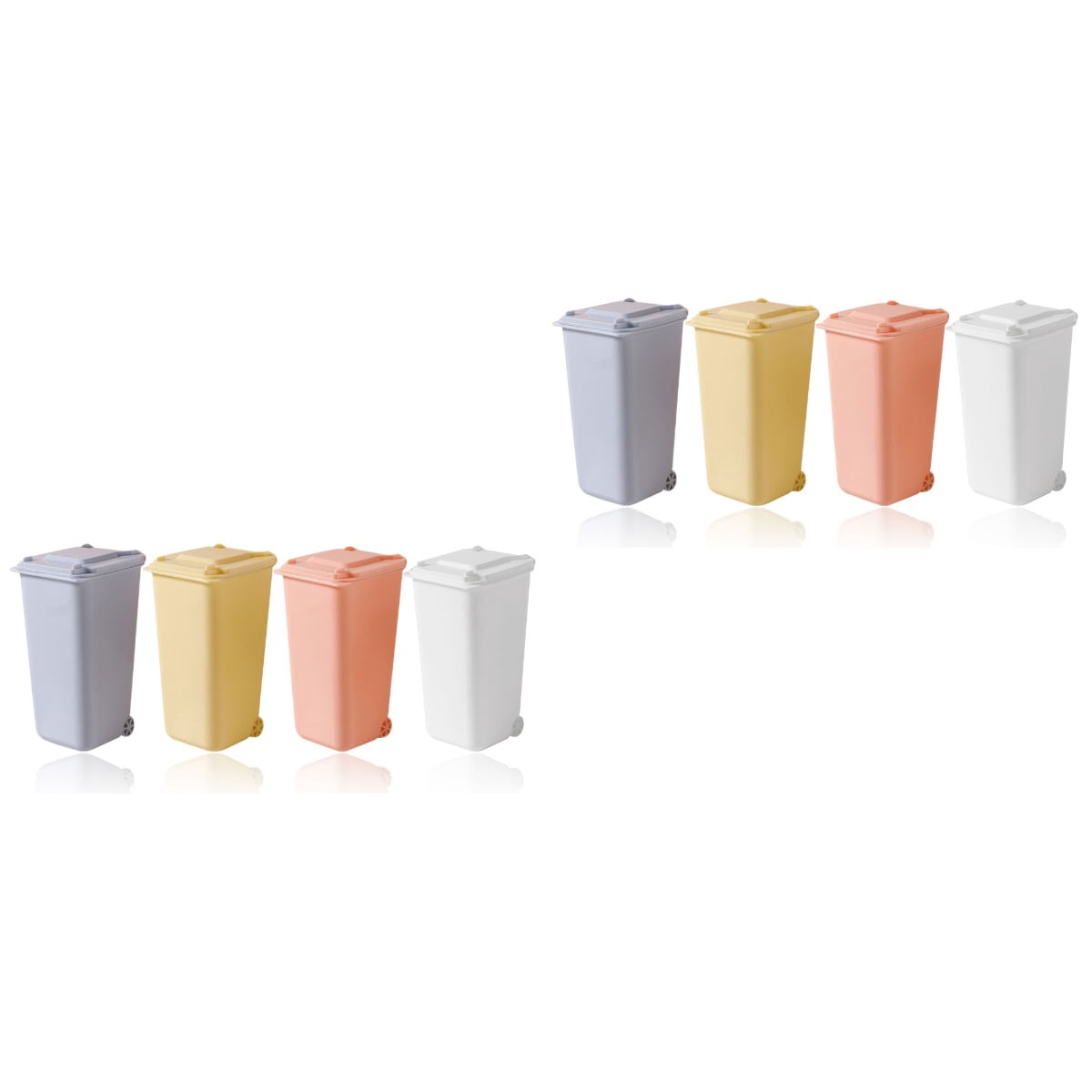 Worgeous 8 pcs Office Trash Cans Desktop Mini Trash Bins Garbage Bins ...
