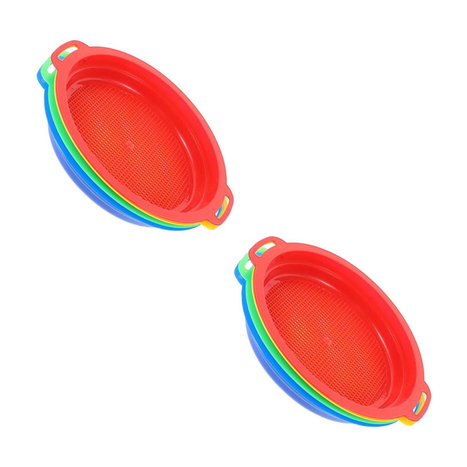 Worgeous 8 pcs Plastic Sand Sifter Beach Toys Sand Sifter Sieves For ...