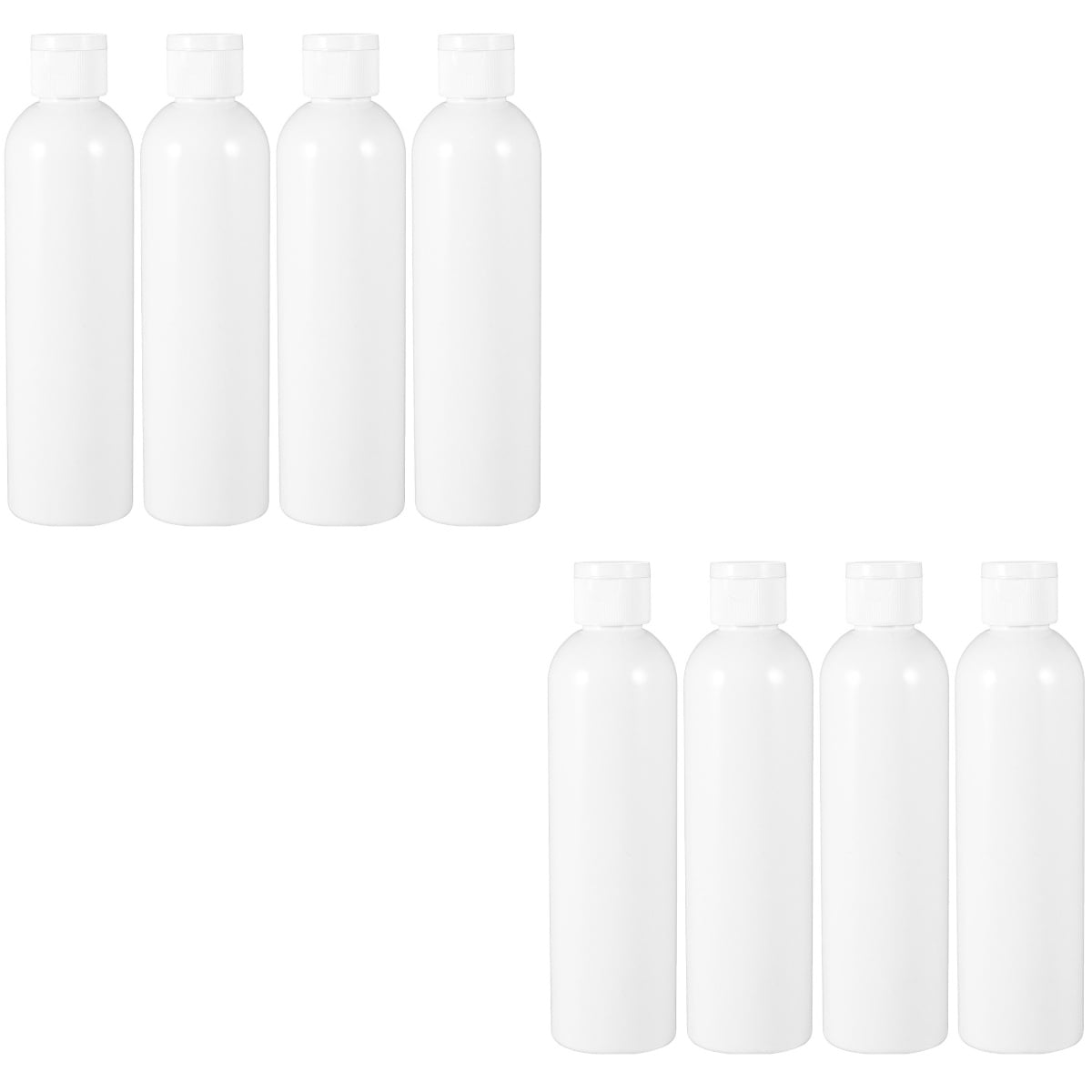 Worgeous 8 pcs Plastic Storage Bottles Lid Containers Subpackaging ...