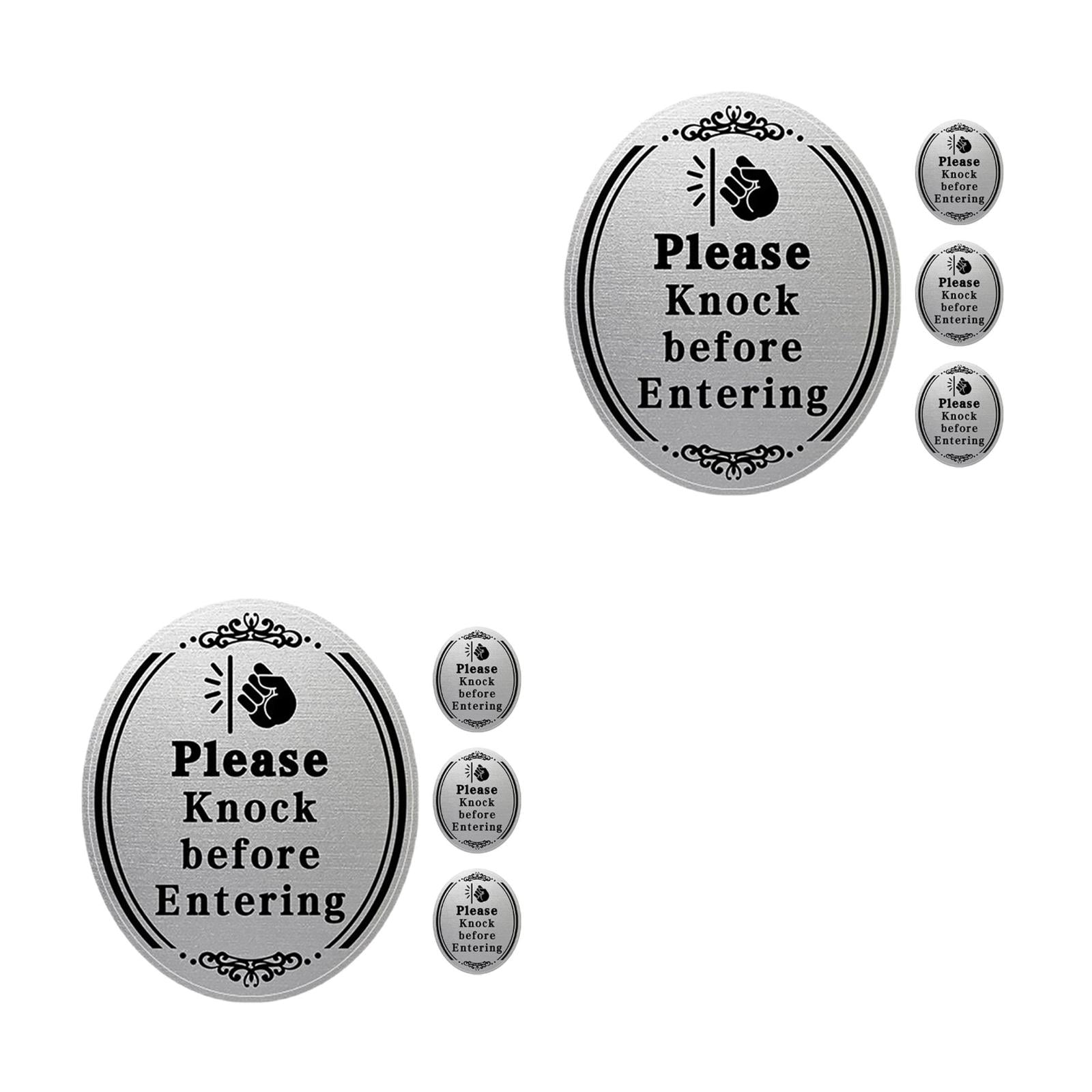 WORGEOUS 8 pcs Please Knock And Wait Before Entering Sign Knock Before ...