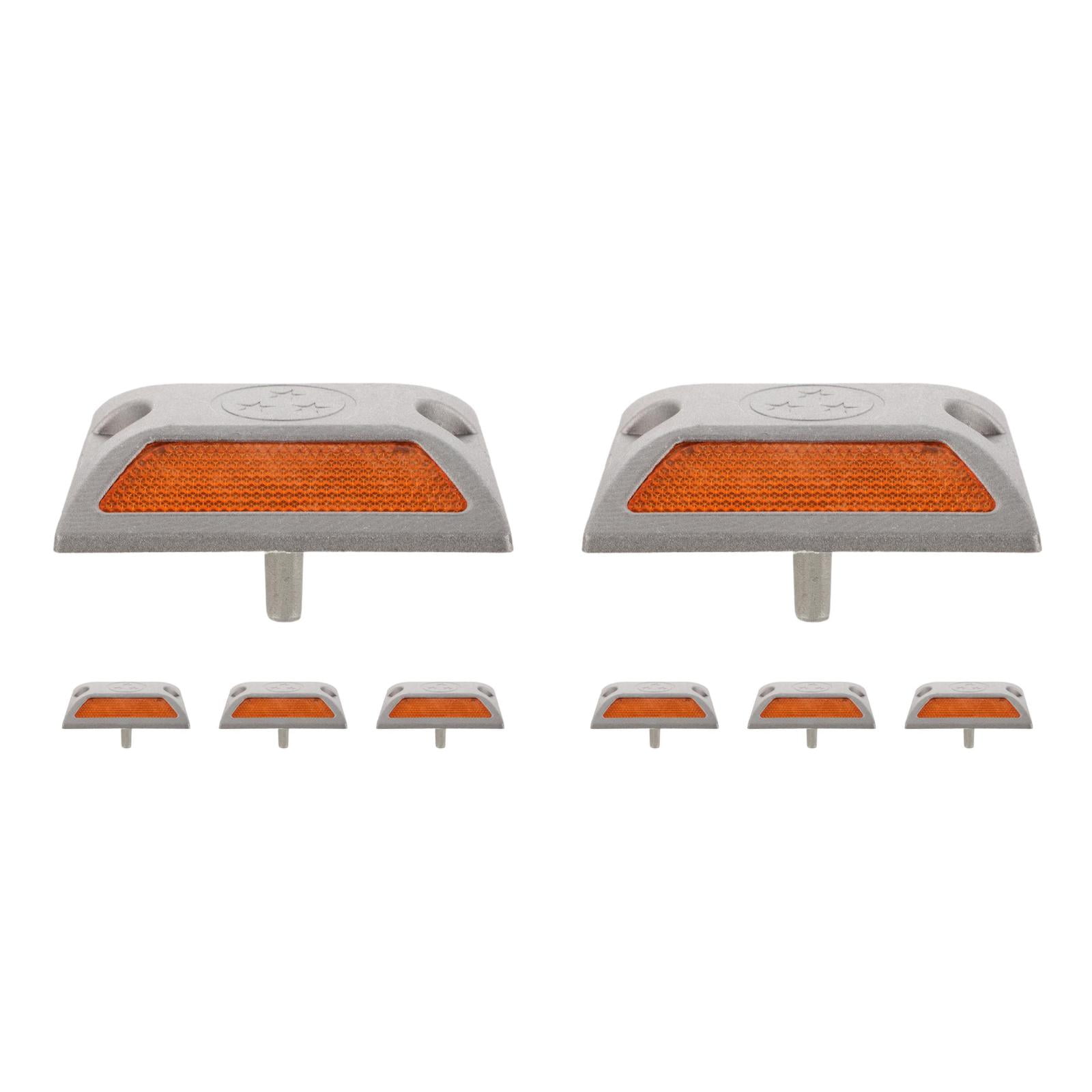 Worgeous 8 pcs Reflective Aluminum Road Studs For Driveway Safety Heavy ...
