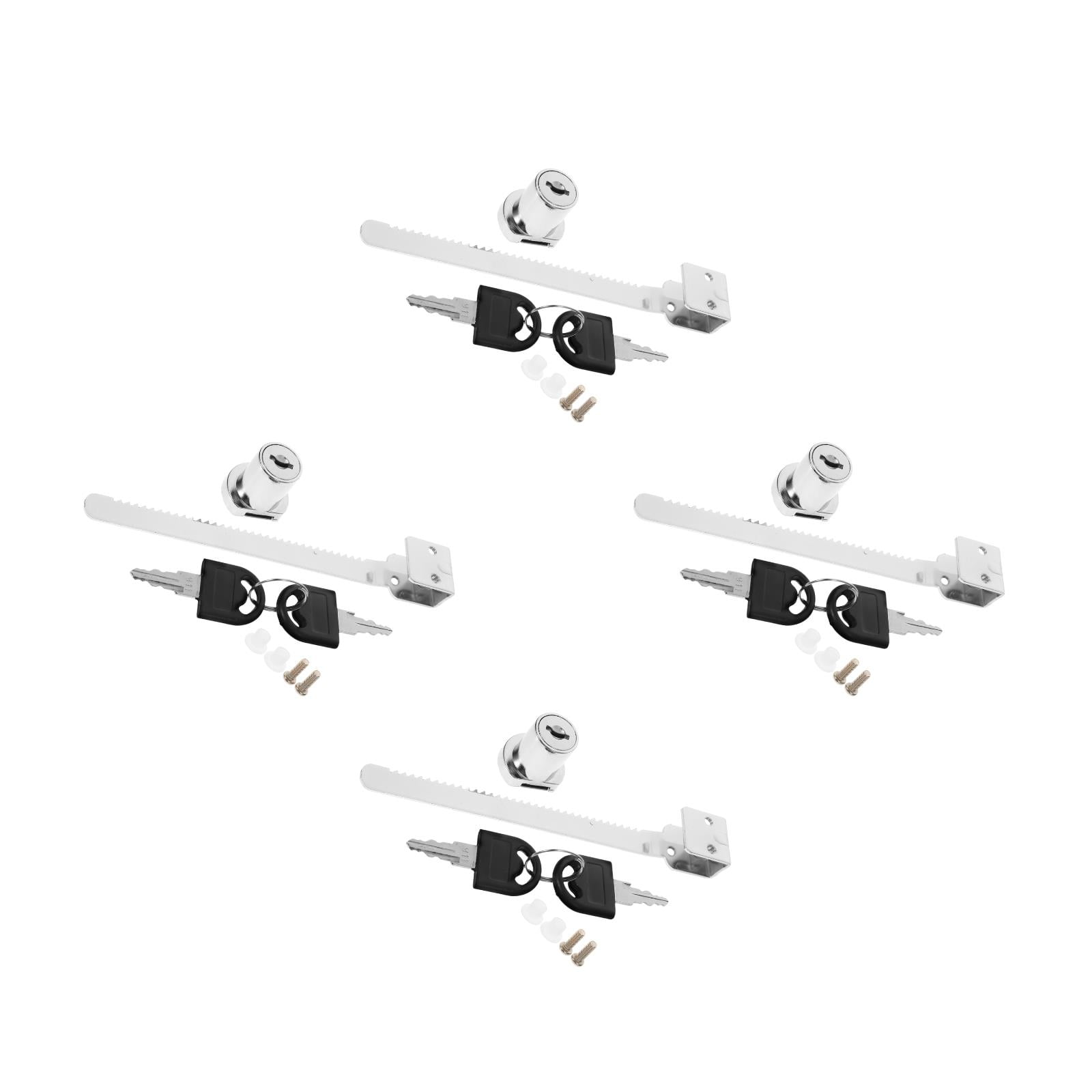 Worgeous 8 pcs Sliding Glass Door Lock Showcase Window Ratchet Lock ...