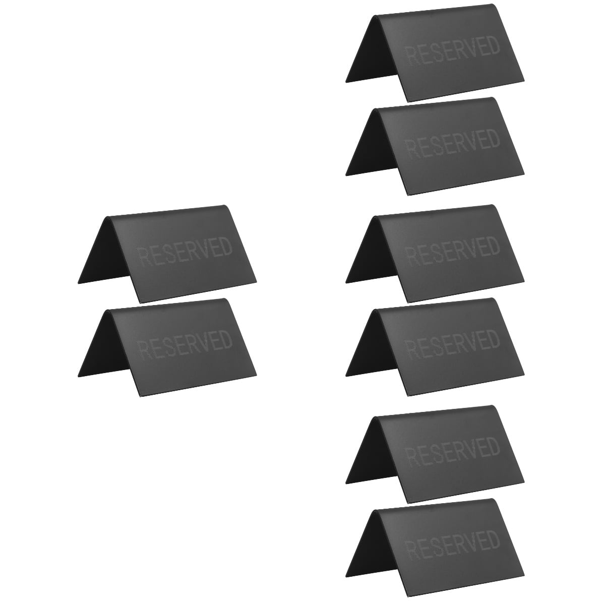 Worgeous 8 pcs Stainless Steel Reserved Signs Reserved Tent Signs Desk ...